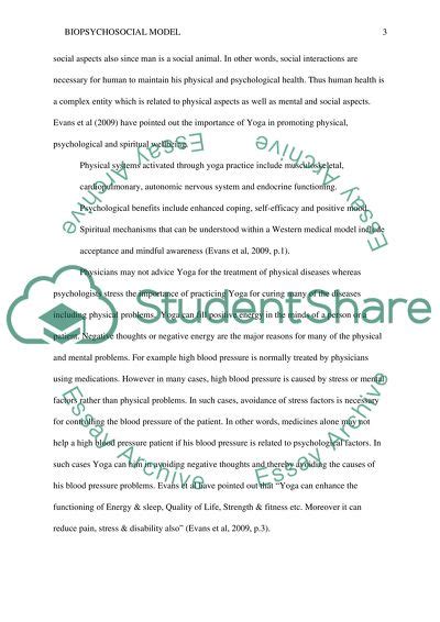 Biopsychosocial Model Essay Example Topics And Well Written Essays 750 Words