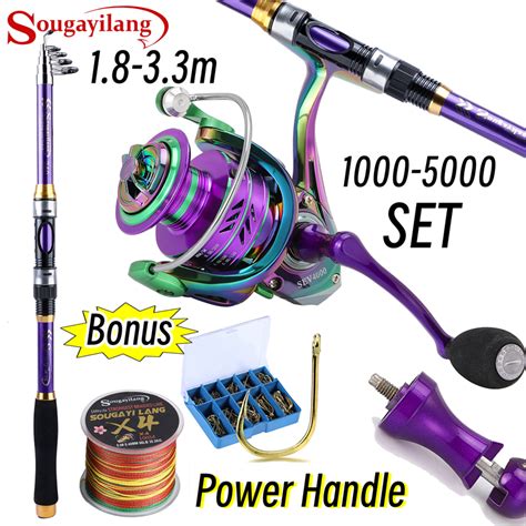 Jual Sougayilang Joran Pancing Set 18 33m Pancingan 1000 6000 Reel