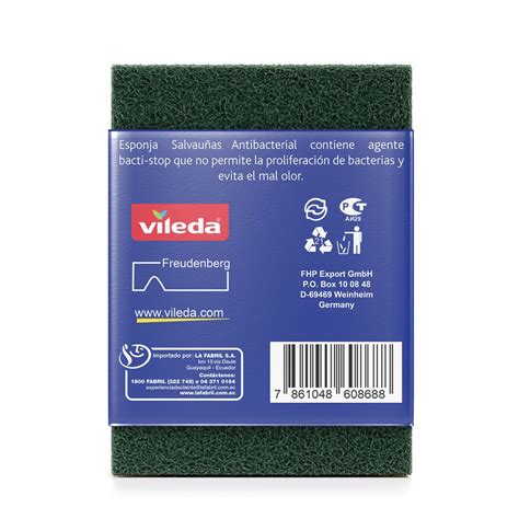 Pack 3 Uds Esponja Salvauñas Vileda Antibacterial 965963