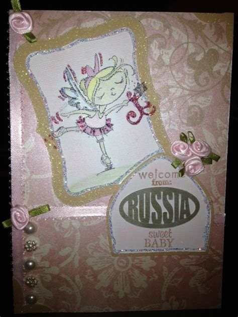 Welcome Home Adoption Card Girl Stamping And Cricut Crafts
