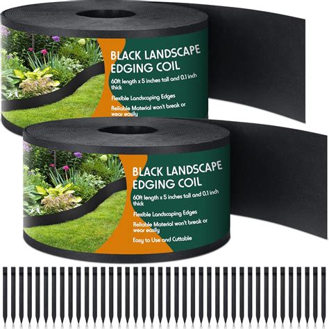 Sasylvia Black Plastic Landscape Edging Coil 5 Inch X
