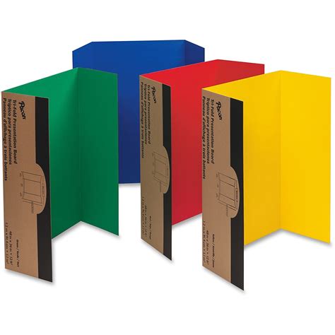 Pacon Tri Fold Project Boards 48 X 36 Large Foldable Assorted Colors 24carton Pacon Tri Fold Project Boards 48 X 36 Large Foldable Assorted Colors 24carton