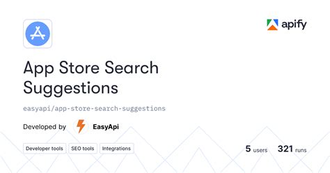 App Store Search Suggestions Api In Python · Apify App Store Search Suggestions Api In Python · Apify