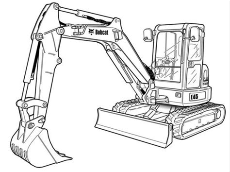 Bobcat E45 Compact Excavator Hydraulic And Electrical Schematic A Factory Manual Store