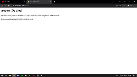 Profile Page Access Denied Error Rminecraft