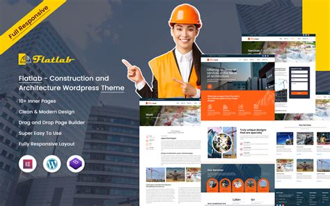 Flatlab Construction And Architecture Wordpress Theme