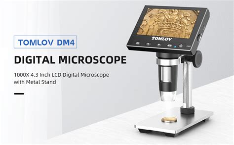 Tomlov 43 Lcd Digital Microscope With 32gb Sd Card 50x 1000x