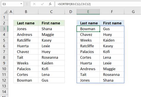 How To Use The Sortby Function