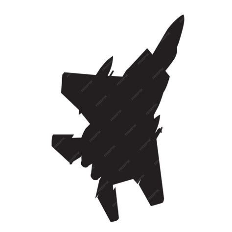 Premium Vector F15 Jet Fighter Silhouette Vector Design