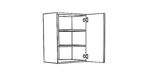 Кухненски шкаф горен с една врата Rustic V60 1v бял • Модулна кухня Rustic бяла • Мебели Монема