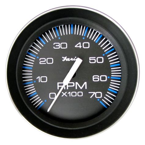 Faria Beede Instruments® Coral Series Black Dial Black Aluminum Bezel 3 37 In Dash Mount