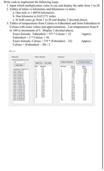 Solved Write Code To Implement The Following Loops 1 Input