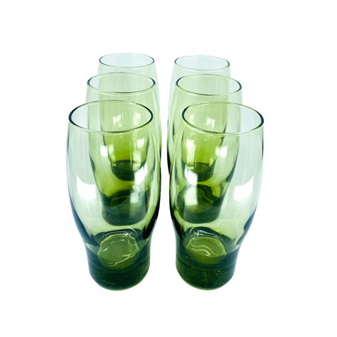 Vintage Libbey Green Perception” Glasses Set Of 6 The Thriftocrat