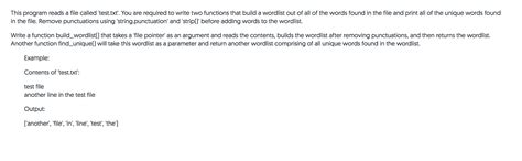 Solved This Program Reads A File Called Testtxt You Are