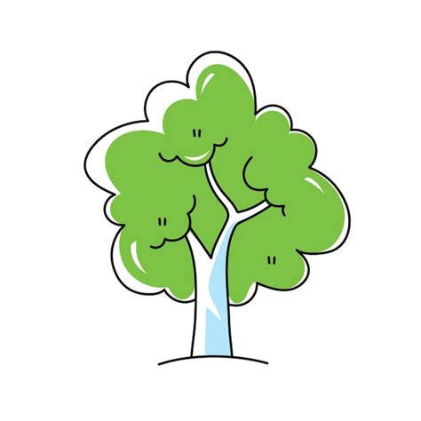 Premium Vector Tree Icon Vector Illustration In Doodle Style
