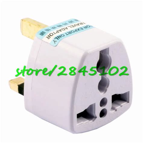 Universal Us Eu To Uk Ac Power Plug Travel Converter Adapter Europe V V In Laptop Adapter