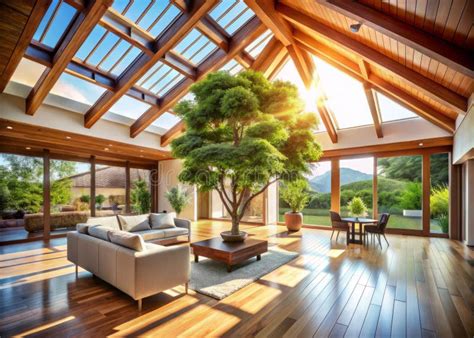 Stunning Architectural Photography Sunlight Illuminates Tree Growing