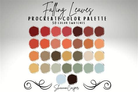 Fall AutumnProcreate Color Palette