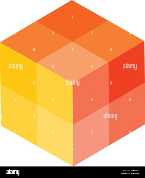Colorful 3d Isometric Cube Geometric Shape Puzzle Built Modern Design Template Stock Vector
