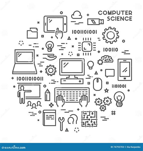 Line Web Concept For Computer Science Stock Illustration Illustration Of Symbol Banner 74793703