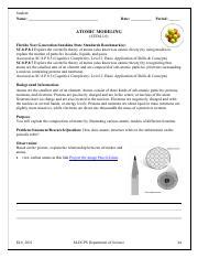 Atomic Modeling Lab Pdf Babe Name Date Period ATOMIC MODELING STEM Florida Next