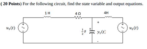 solved 20 points for the following circuit find the state