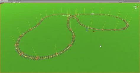 a looping model train track in unity using bezier curves for movement