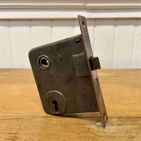 Antique Mortise Lock With Brass Faceplate Historic House Salvage