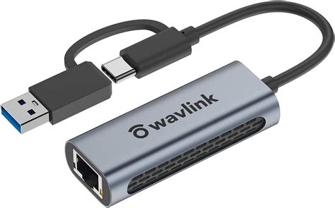 USB 2 5G Ethernet Adapter Wavlink USB C To RJ45 2500 Mbps Network Adapter With USB 3 0 Adapter 2