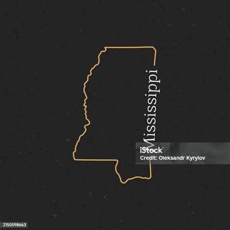 가는 선 스타일의 미시시피 지도입니다 미시시피 인포그래픽 지도 아이콘입니다 미시시피 주 벡터 일러스트 레이 션 선형 현대 개념 0명에 대한 스톡 벡터 아트 및 기타 이미지