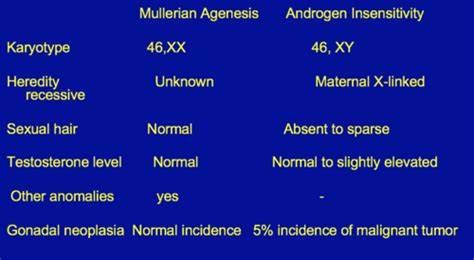 Mullerian Agenesis Vs Androgen Insensitivity