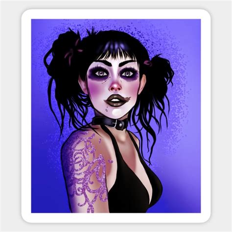 Punk Goth Girl Punk Girl Sticker Teepublic