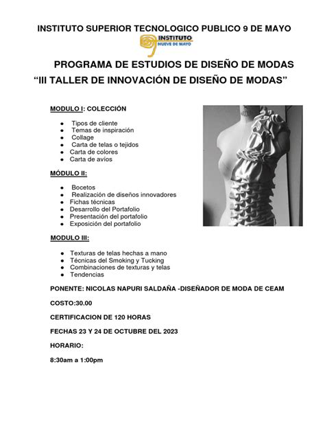 Curso DiseÑo De Modas Ok Pdf Estilo De Vida
