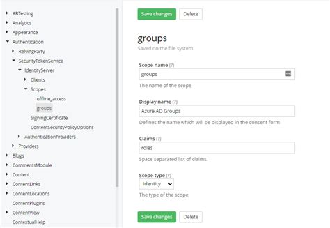 authentication mapping azure ad or azure ad b2b groups to sitefinity