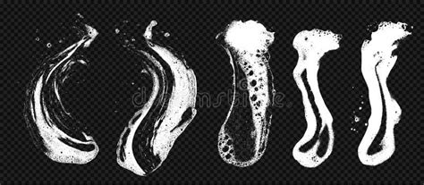 Grunge Soap Texture Set With Foam Overlay Wash Sponge Bubbles And