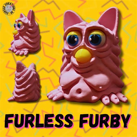 Furless Fur B Cursed Meme 90s 3d Print Funny Millennial T Etsy