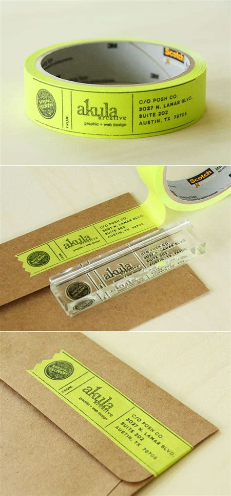 diy custom masking tape address labels