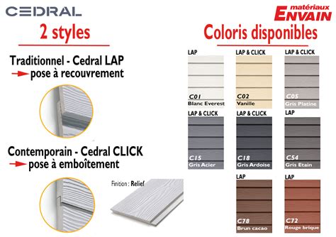 Lame De Bardage Cedral Lap Schiste Envain Materiaux