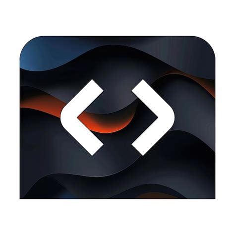 Premium Photo Photo Icons Rectangle Code Icon Dark Black Orange Waves