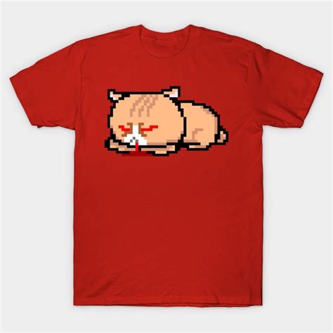Cute Cat Sleeping Setipixel Art T Shirt Teepublic