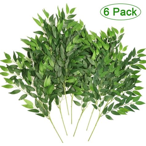 Husfou Artificial Italian Ruscus Stems 256 6 Pack For Wedding