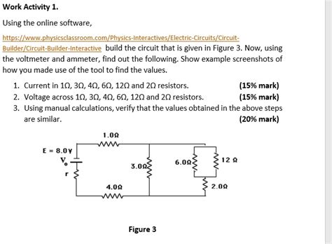 solved work activity 1 using the online software