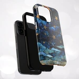 Stars Phone Case Faux Stained Glass Starry Night Cover Iphone 11 12