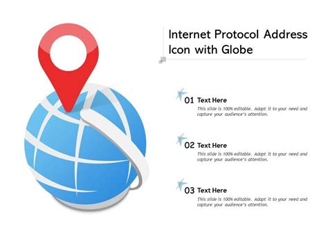 Internet Protocol Address Icon With Globe Powerpoint Slides Diagrams