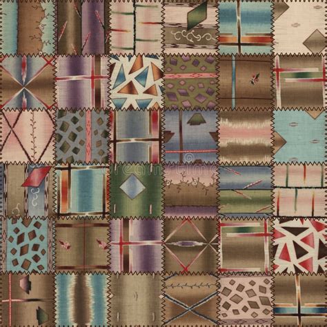 Patchwork Quilt Seamless Texture Stock Illustration Illustration Of Geometry Fabric 92946696