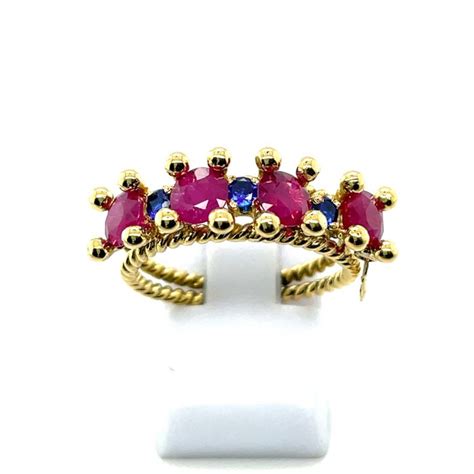 18 Kt Gold Yellow Gold Ring 260 Ct Ruby Sapphires Catawiki