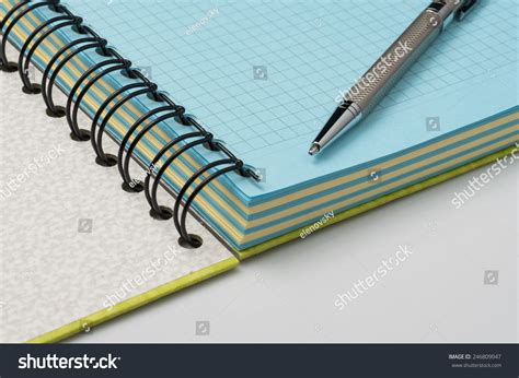 Spiral Notebook Silver Ballpoint Pen Stock Photo 246809047 Shutterstock