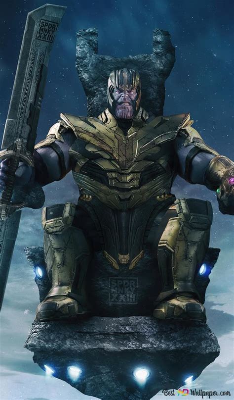 Angery Thanos Sitting On His Throne 4k Wallpaper Download