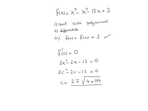 Verify That The Function Satisfies The Three Hypotheses Of Rolles Theorem On The Given Interval