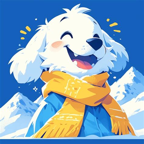 Premium Vector Cocker Jack Playing In The Snow